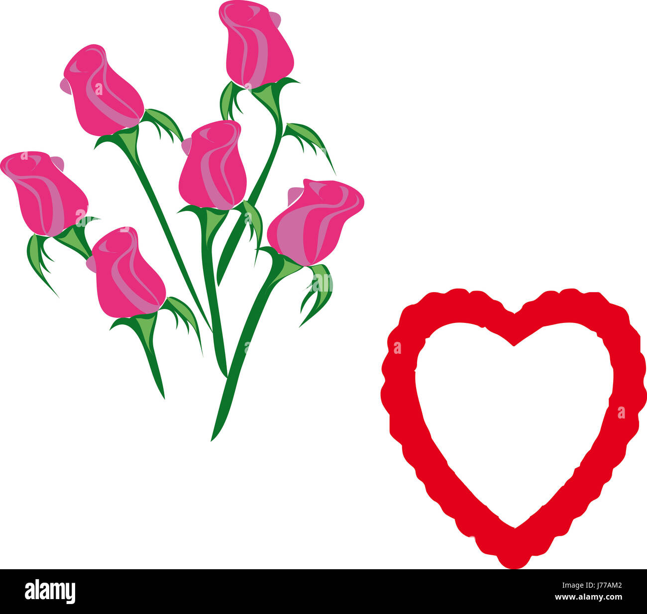 flower plant illustration love in love fell in love valentine heart ...