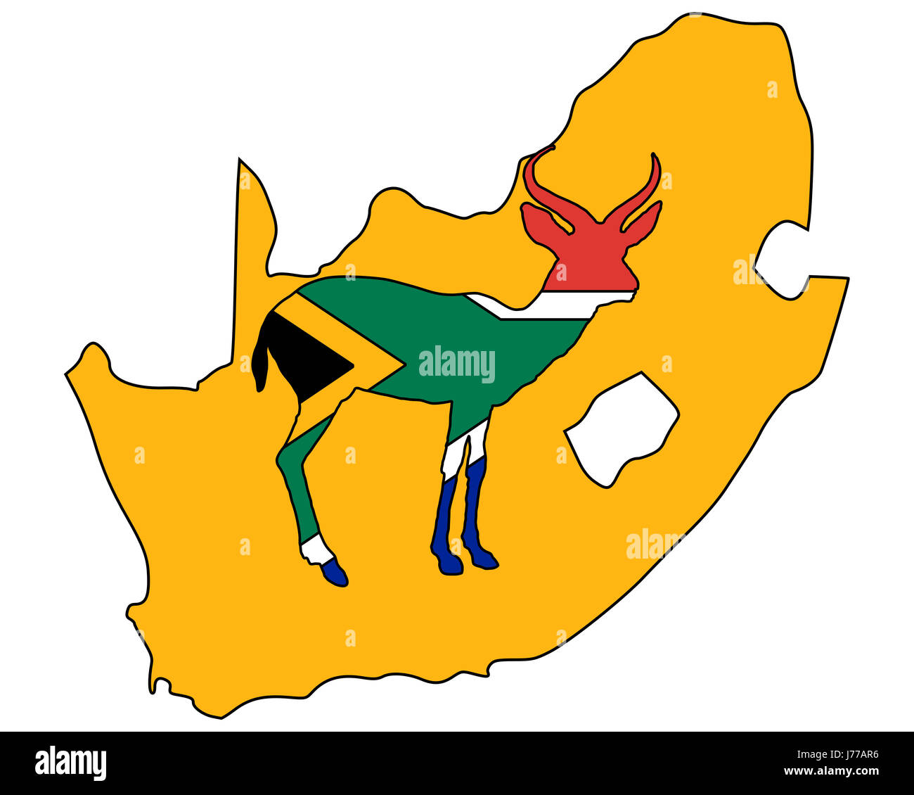 africa savannah south africa flag antelope sign signal blue optional ...