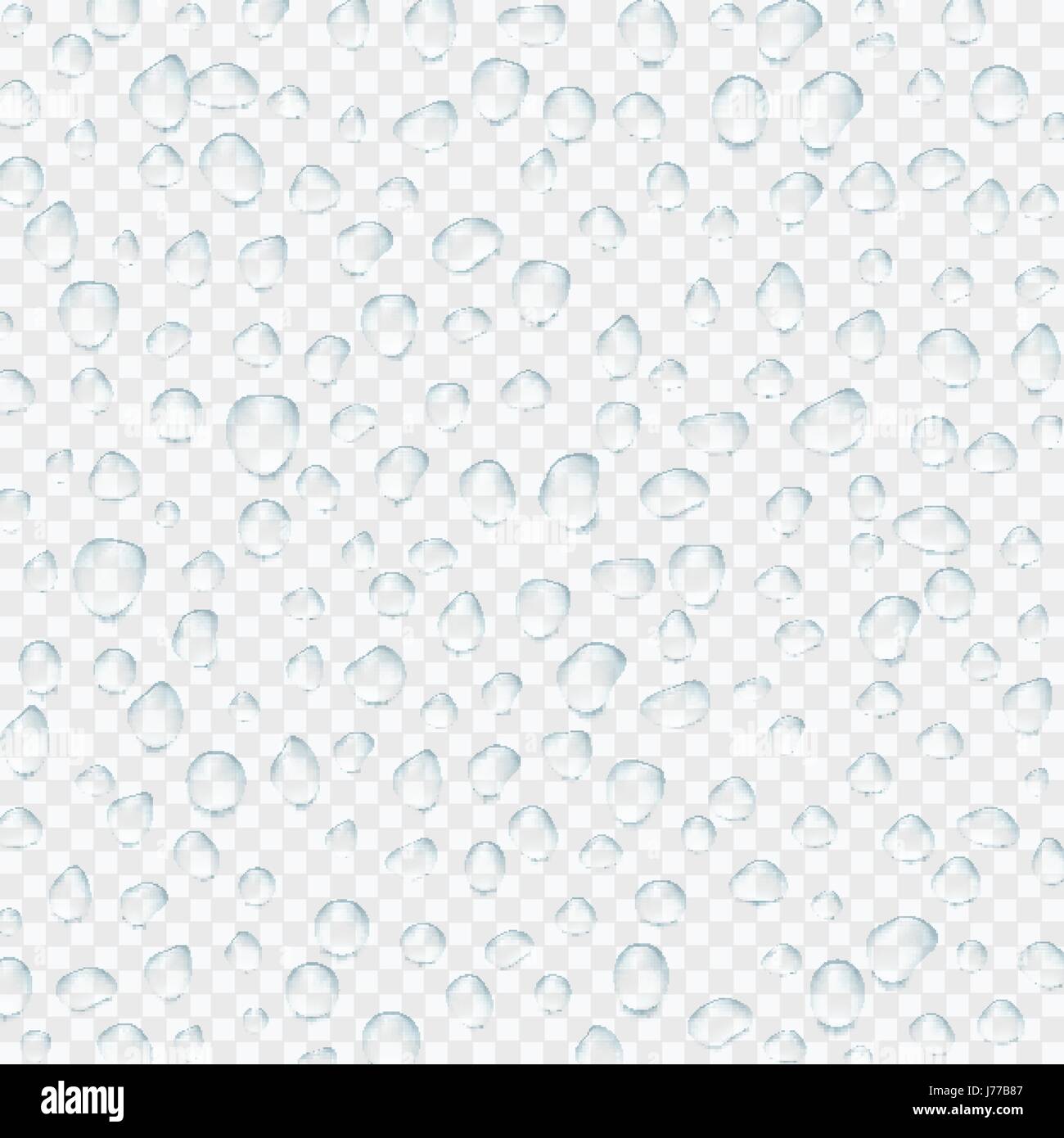Realistic transparent Water drops. Vector illustration Stock Vector ...