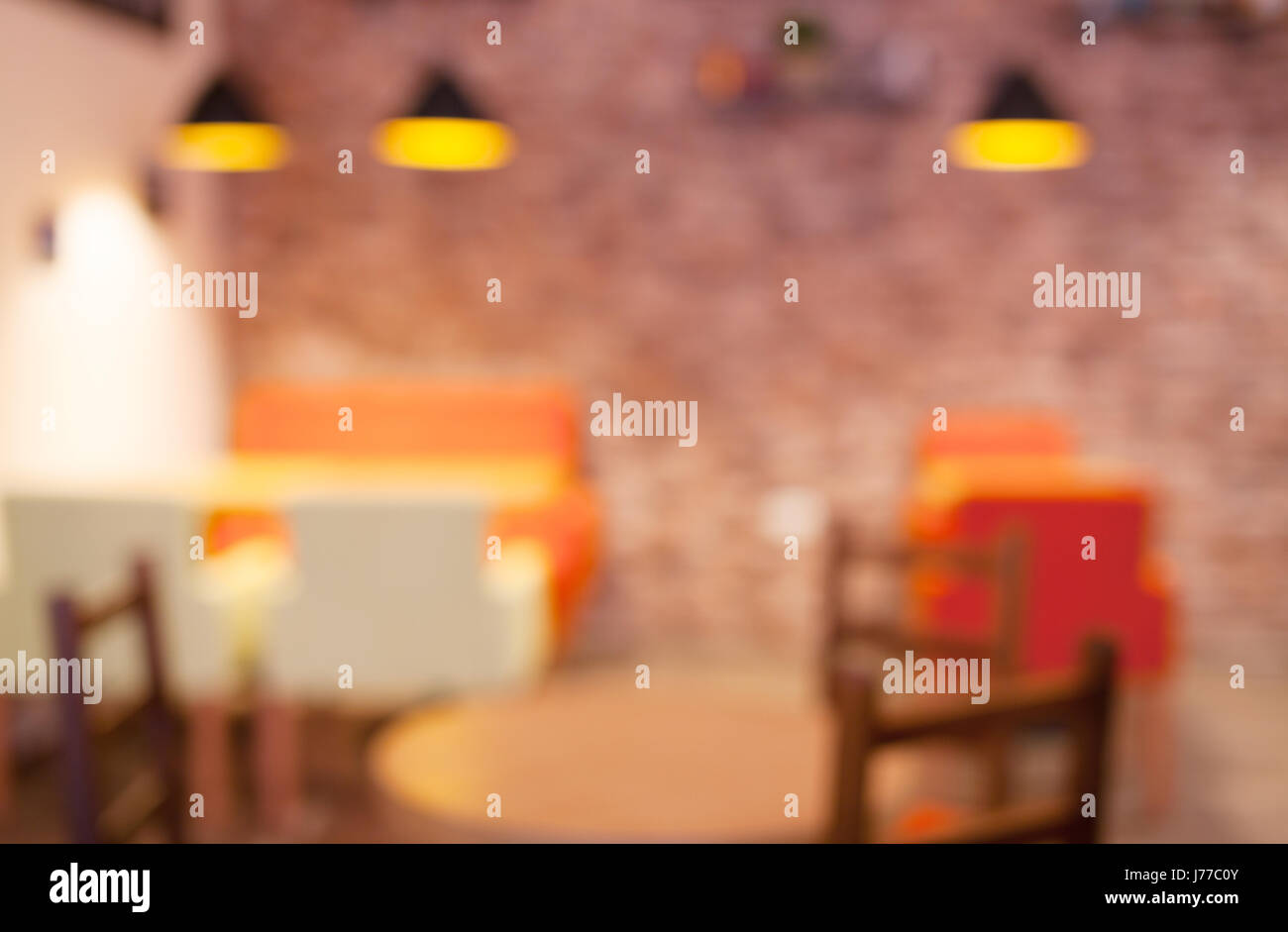 Blurred cafe interior background Stock Photo - Alamy