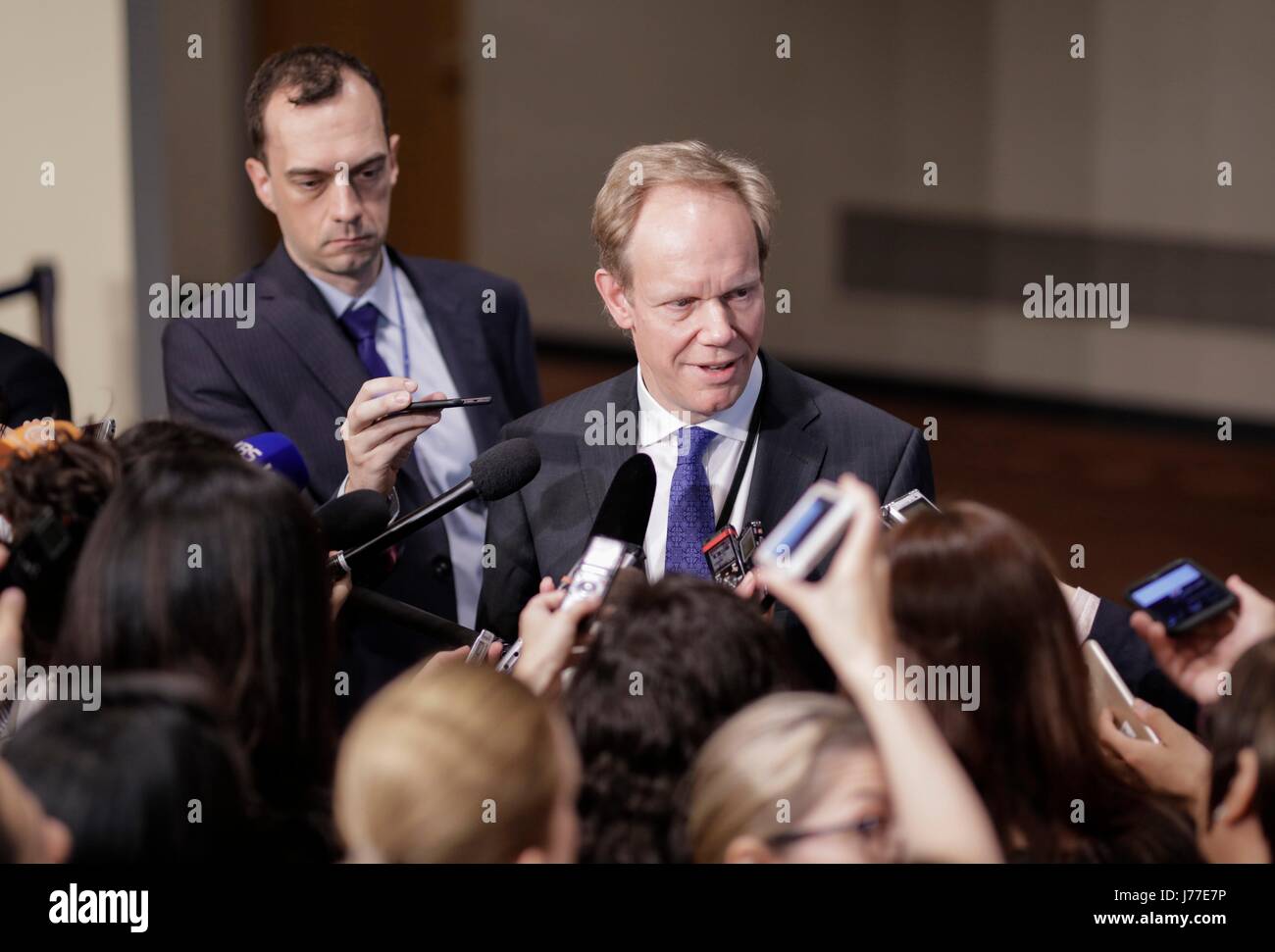 United Nations, New York, USA, May 23 2017 - Matthew Rycroft, Permanent ...