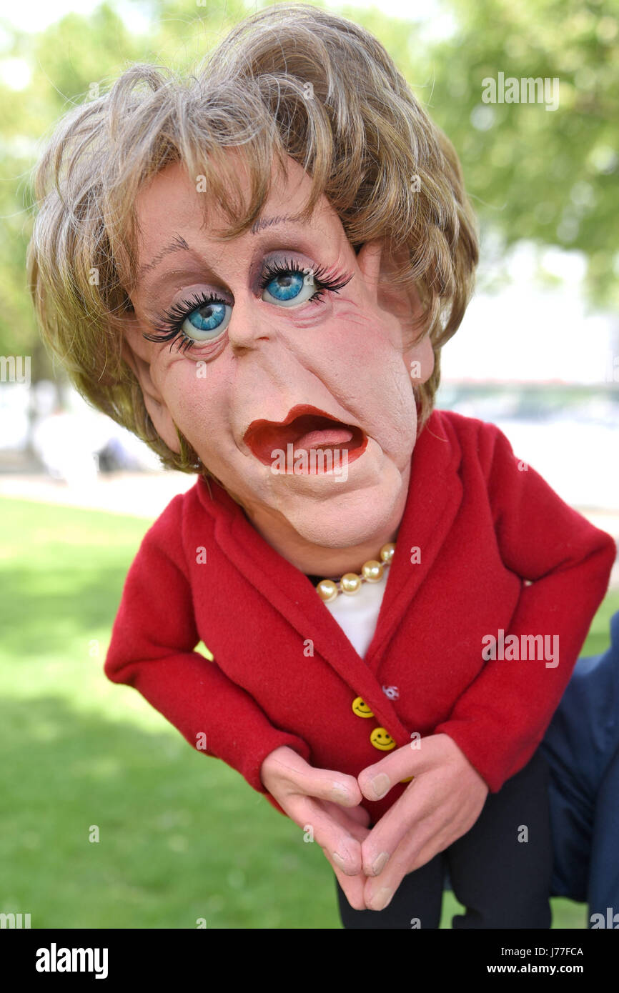 Cologne, Germany. 23rd May, 2017. A puppet supposed to represent German ...