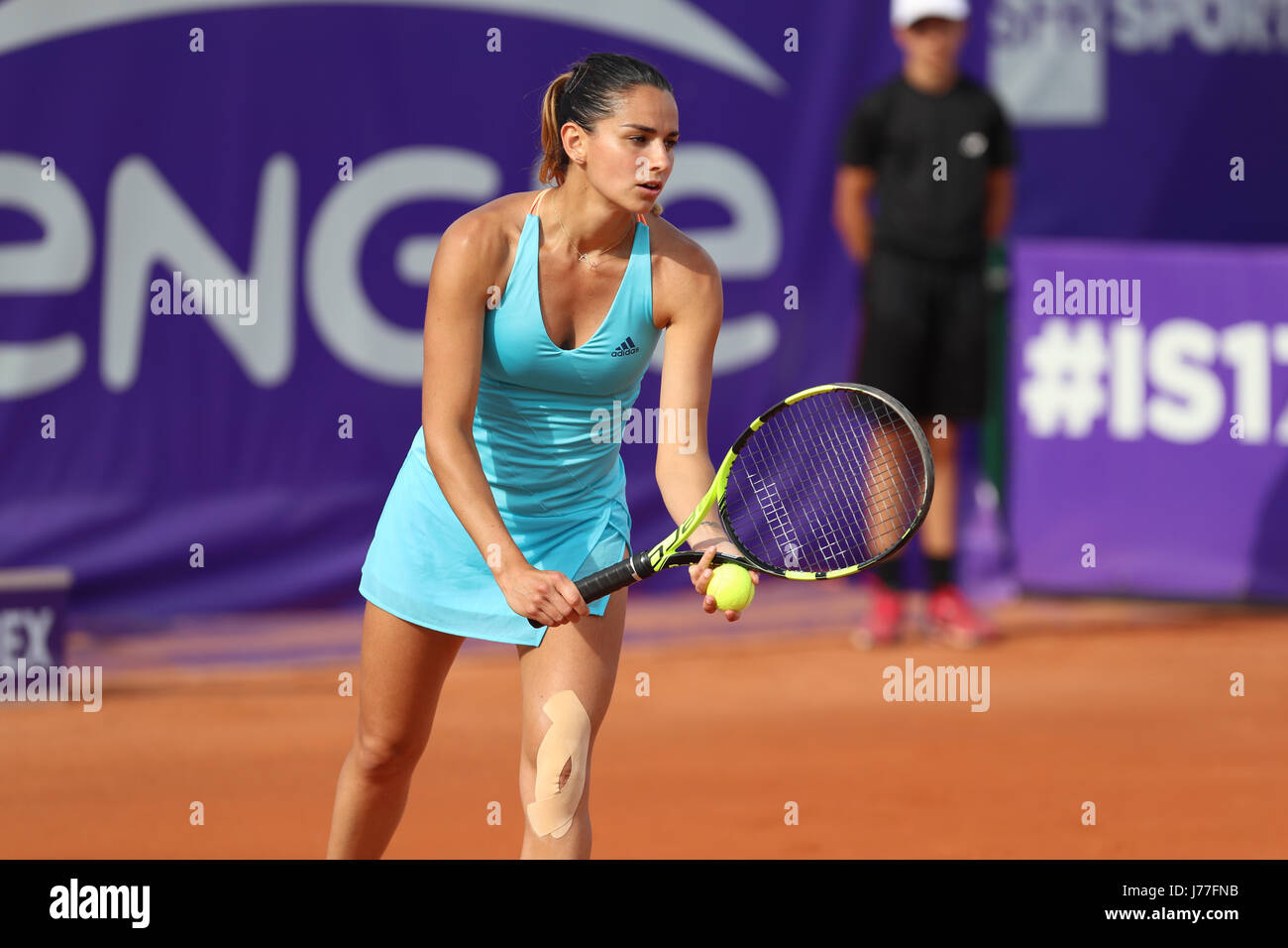 Strasbourg, France. 23rd May, 2017. French player Amandine Hesse is in ...