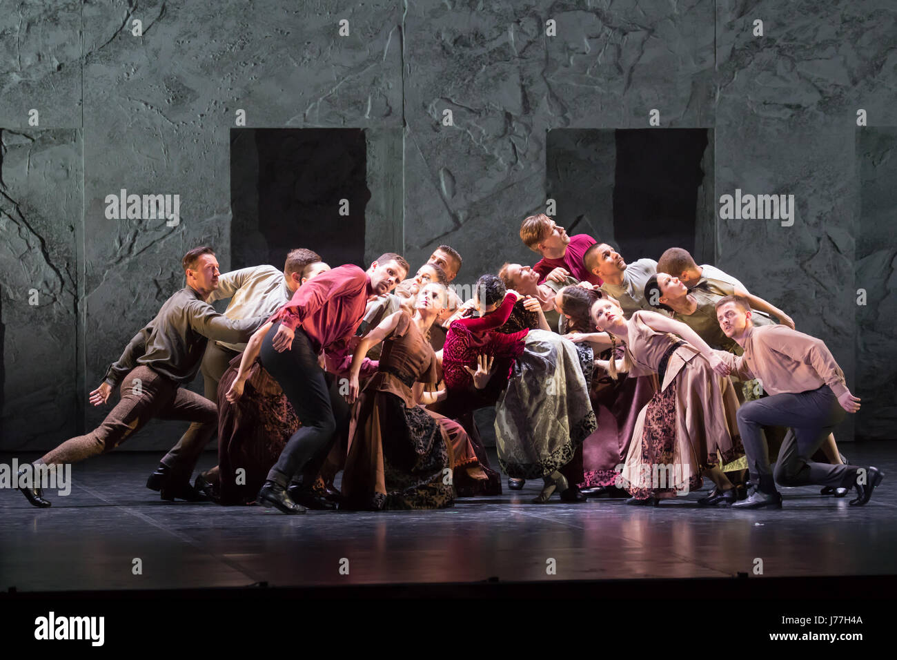 Budapest. 23rd May, 2017. Dancers perform during a dress rehearsal of ...