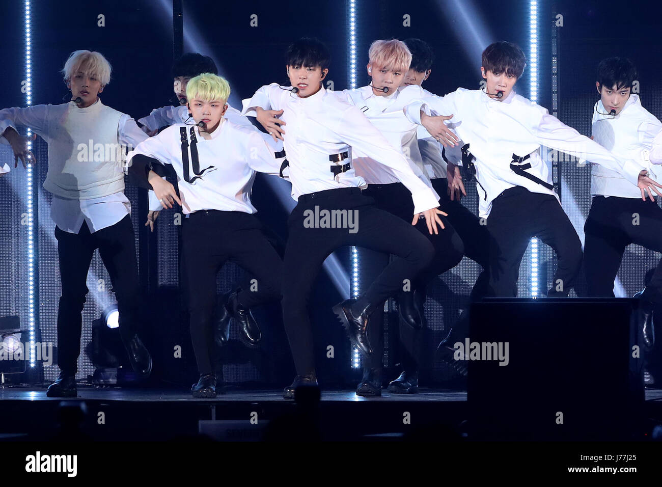 S. Korean boy group Seventeen South Korean boy group Seventeen performs ...