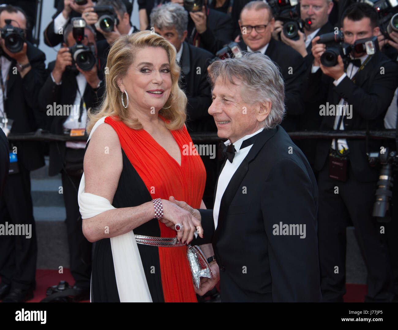 Cannes, France. 23rd May, 2017. Catherine Deneuve & Roman Polanski at ...
