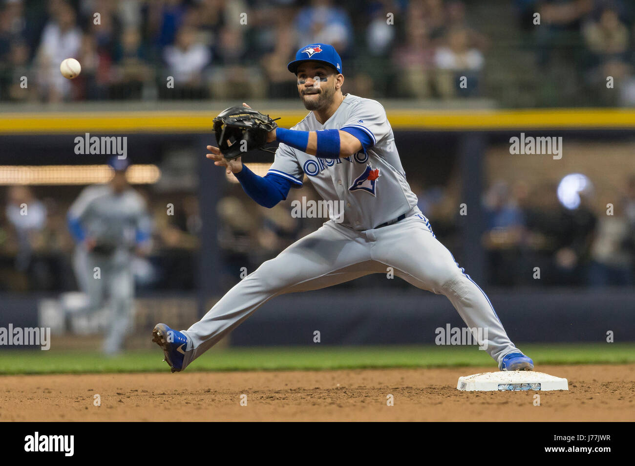 Milwaukee, WI, USA. 23rd May, 2017. Toronto Blue Jays second baseman ...
