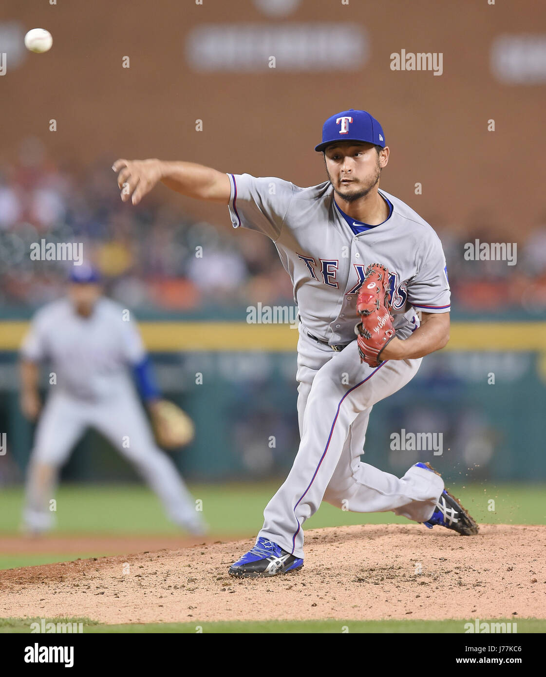 Detroit, Michigan, USA. 21st May, 2017. Yu Darvish (Rangers) MLB ...