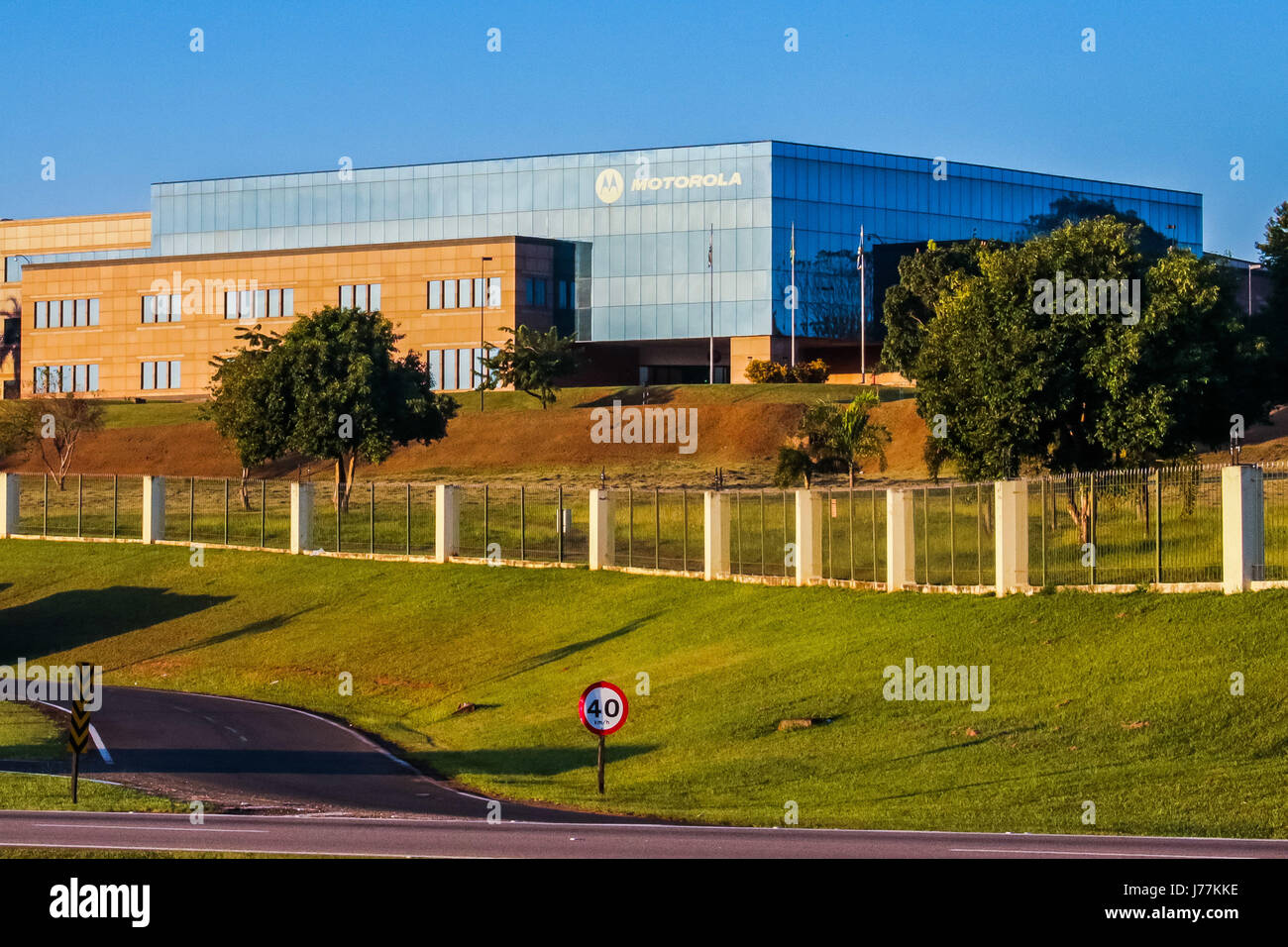 JAGUARIÚNA, SP - 23.05.2017: FABRICA DA MOTOROLA - Facade of the ...