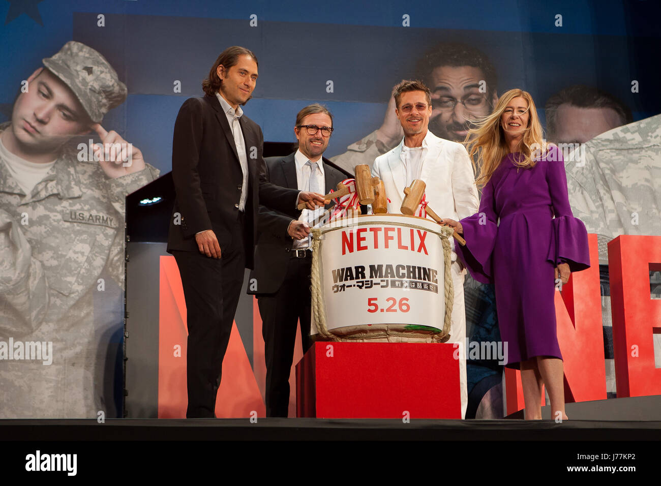 2017/05/23 Tokyo, Netflix War Machine Movie Premiere in Roppongi Hills ...
