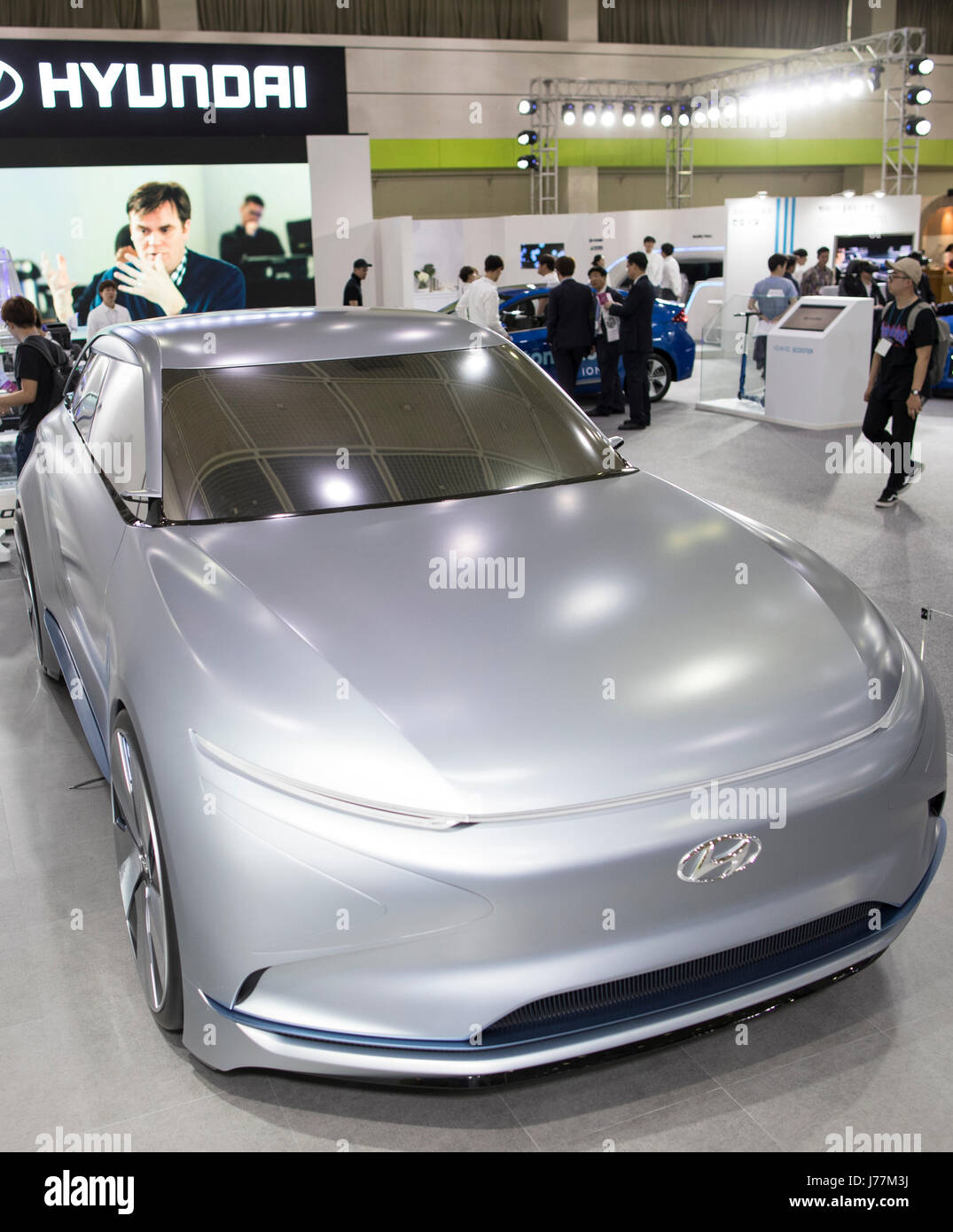 Hyundai exhibits next-generation fuel cell concept This photo, taken on ...