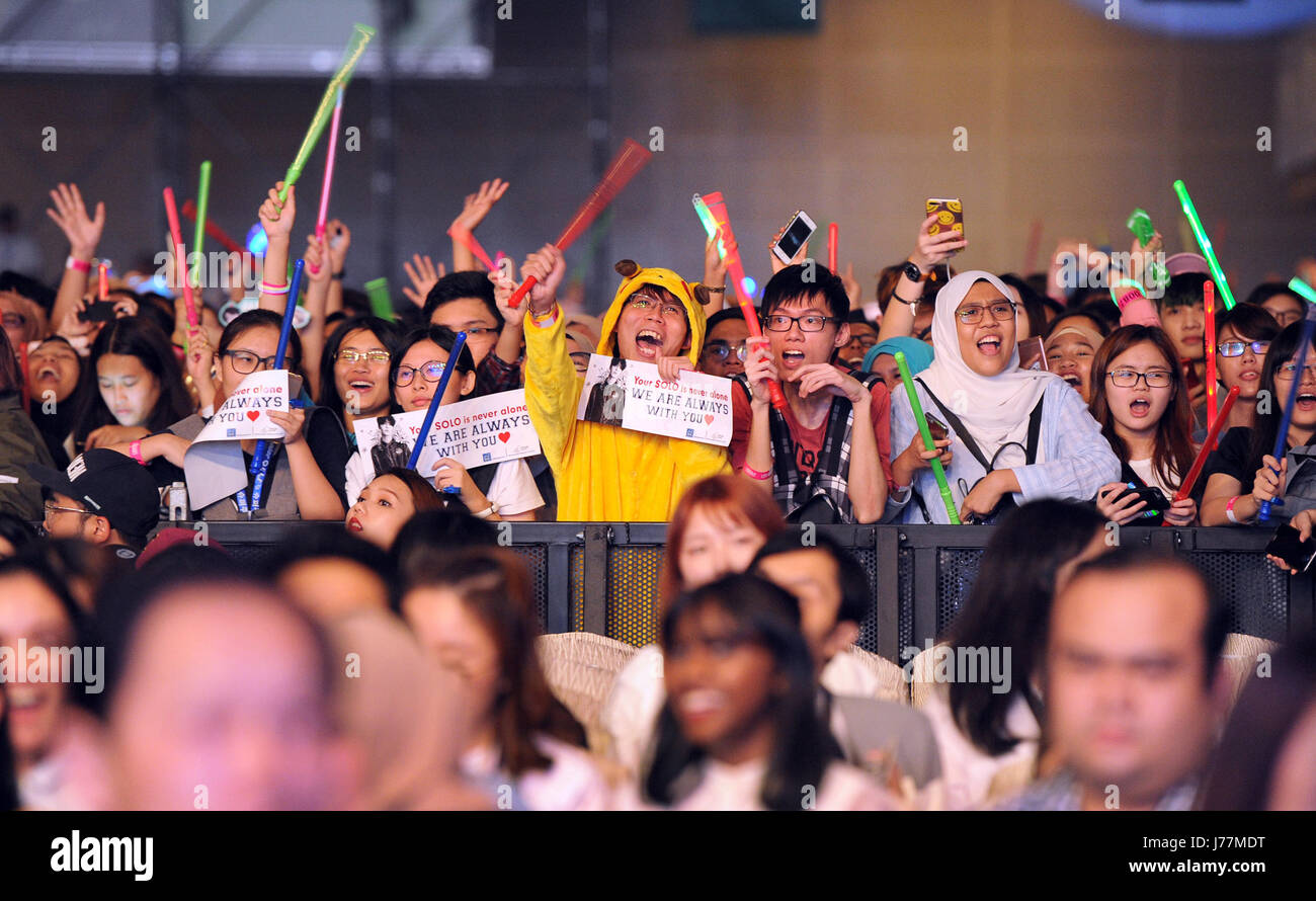 K-pop concert in Kuala Lumpur People enjoy a K-pop concert at the Kuala ...