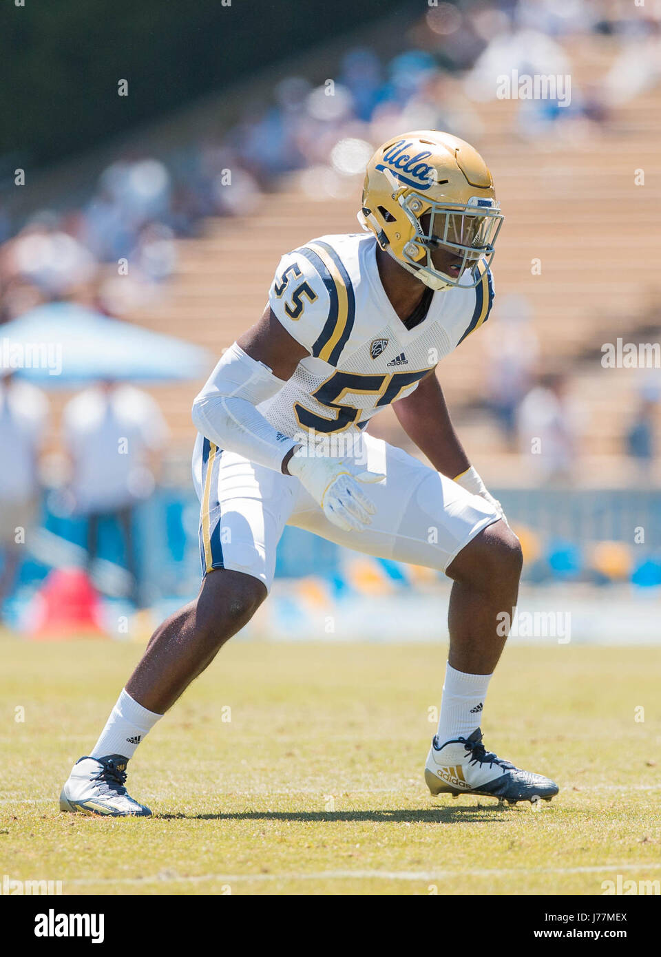 April 29, 2017 Los Angeles, CA...UCLA linebacker (55) Breland Brandt ...