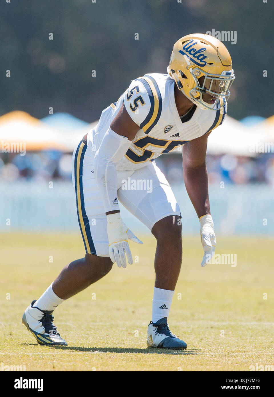 April 29, 2017 Los Angeles, CA...UCLA linebacker (55) Breland Brandt ...