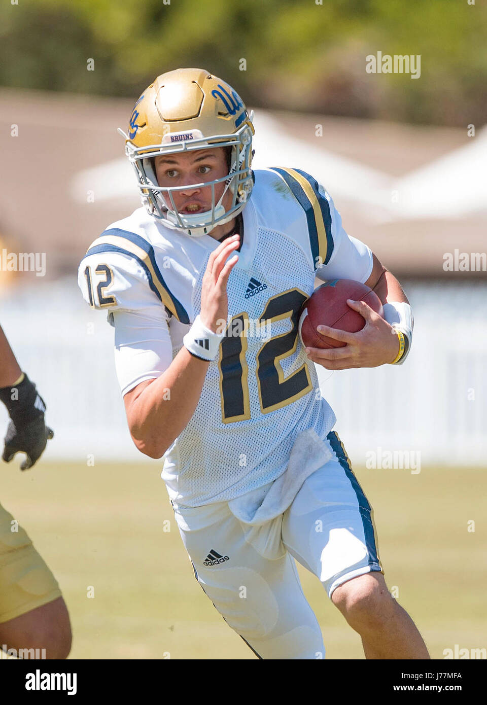 April 29, 2017 Los Angeles, CA...UCLA quarterback (12) Austin Burton ...