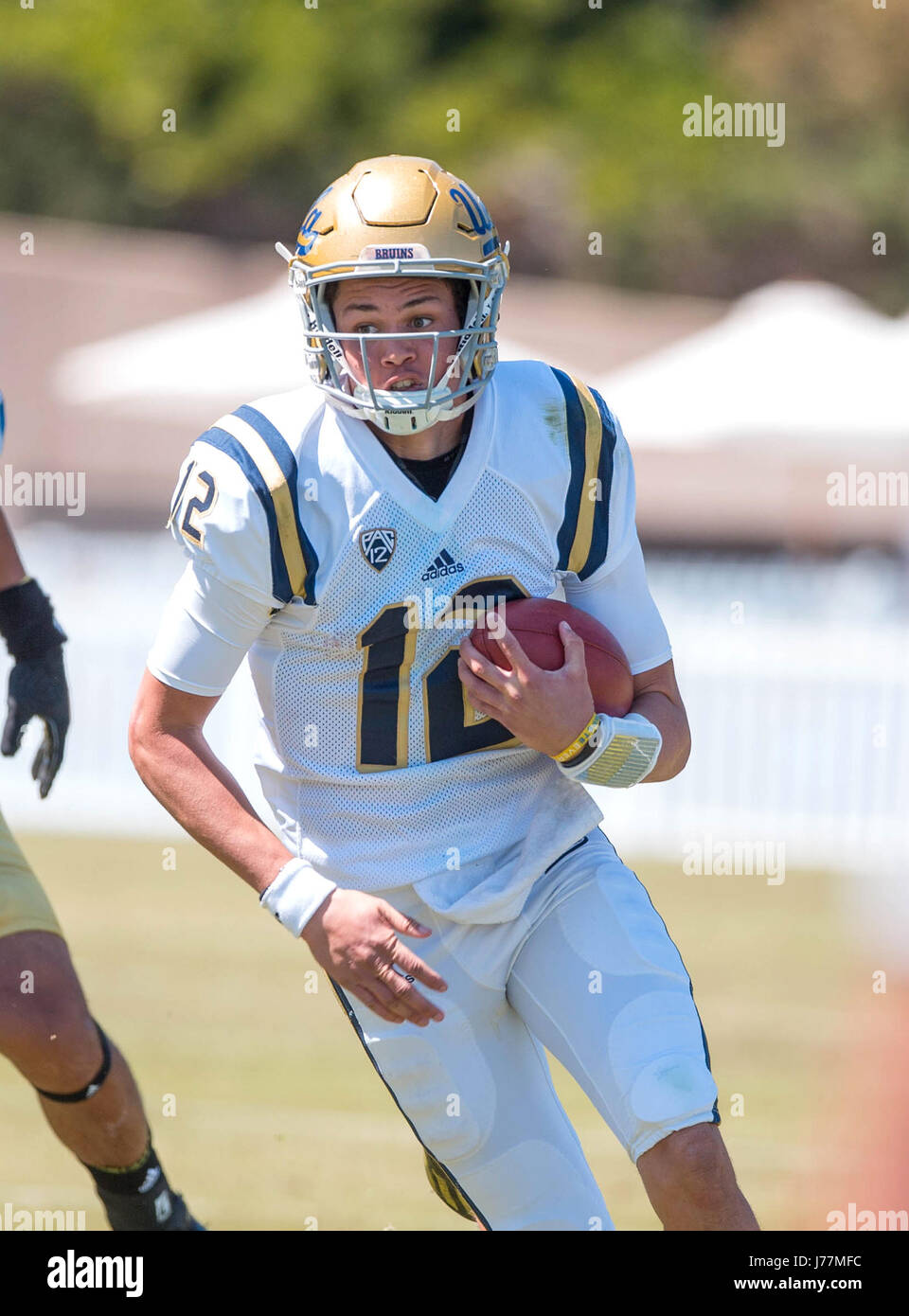 April 29, 2017 Los Angeles, CA...UCLA quarterback (12) Austin Burton ...