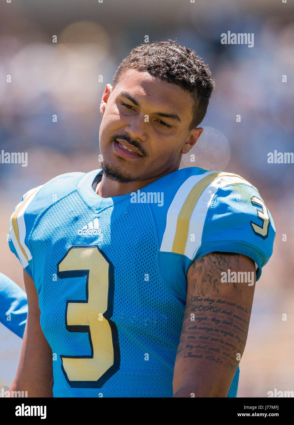 April 29, 2017 Los Angeles, CA...UCLA defensive back (3) Brandon Burton ...