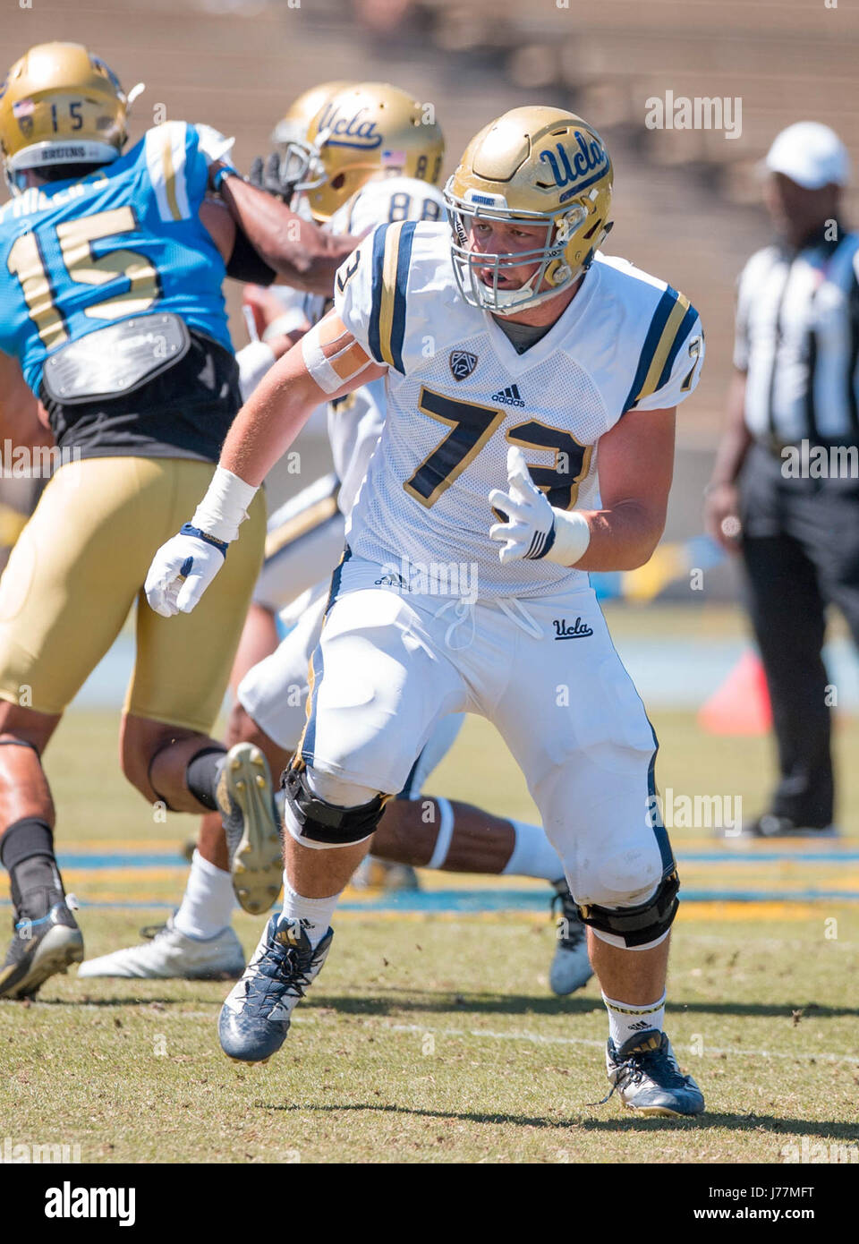 April 29, 2017 Los Angeles, CA...UCLA lineman (73) Jake Burton looks ...