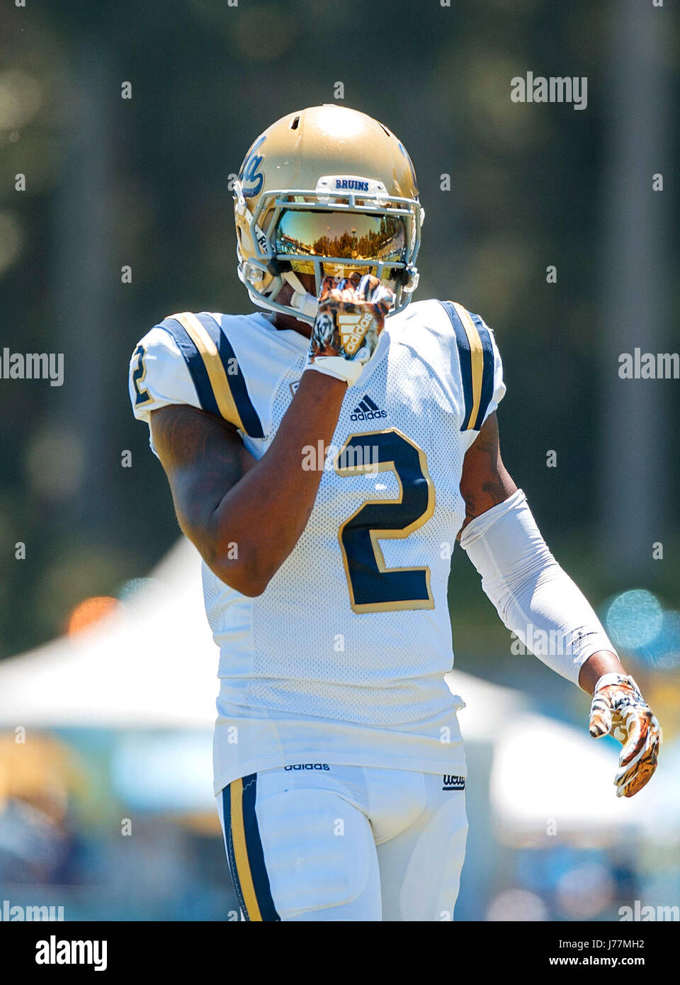 Los Angeles, CA, USA. 29th Apr, 2017. UCLA wide receiver (2) Jordan ...