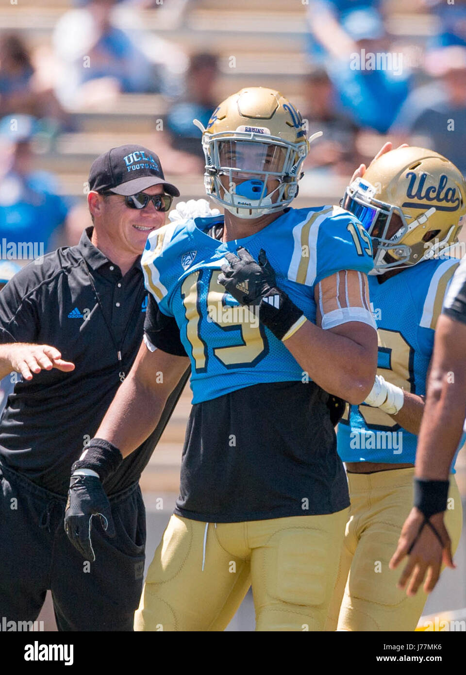 Los Angeles, CA, USA. 29th Apr, 2017. UCLA defensive lineman (15 ...