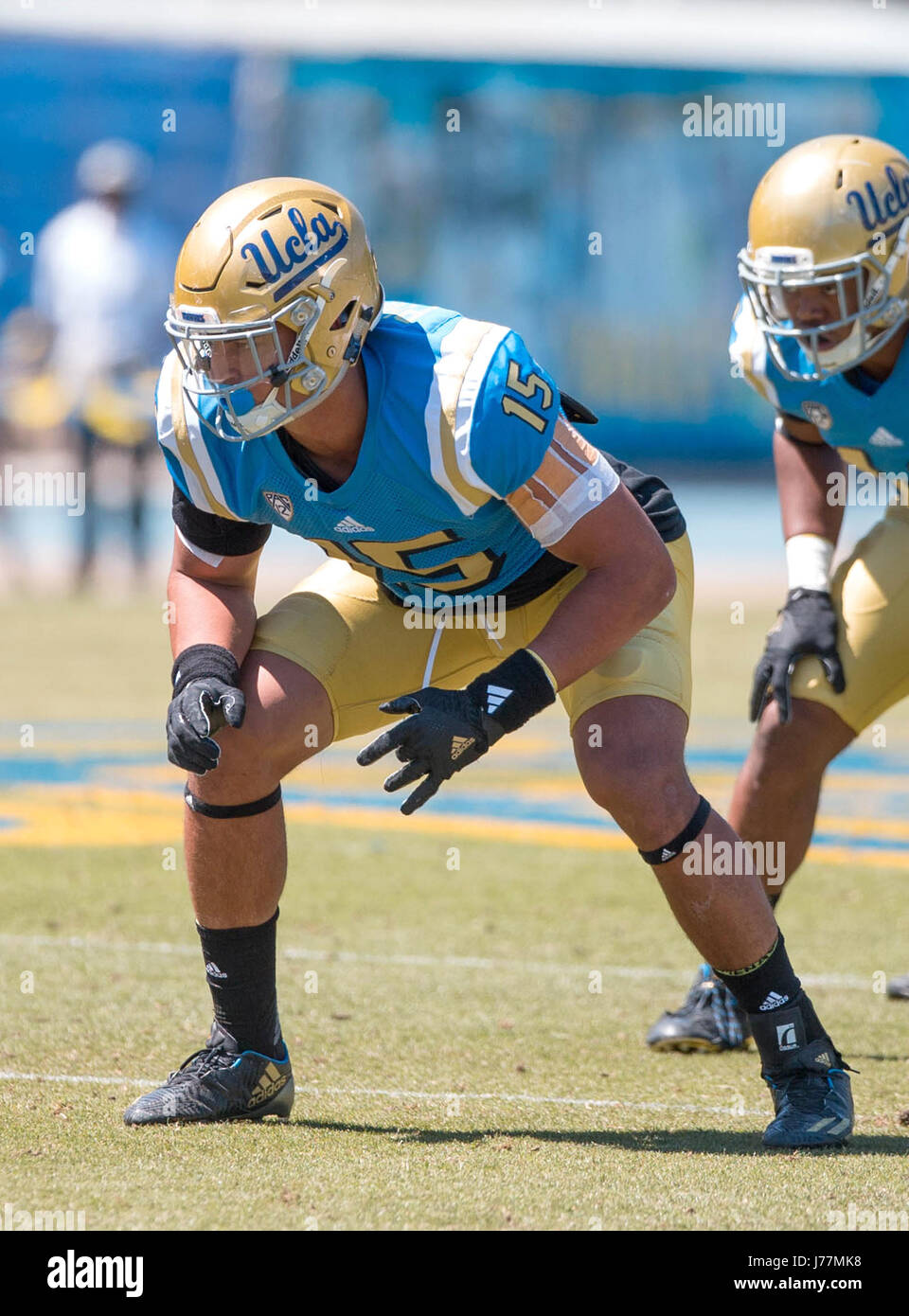 Los Angeles, CA, USA. 29th Apr, 2017. UCLA defensive lineman (15 ...