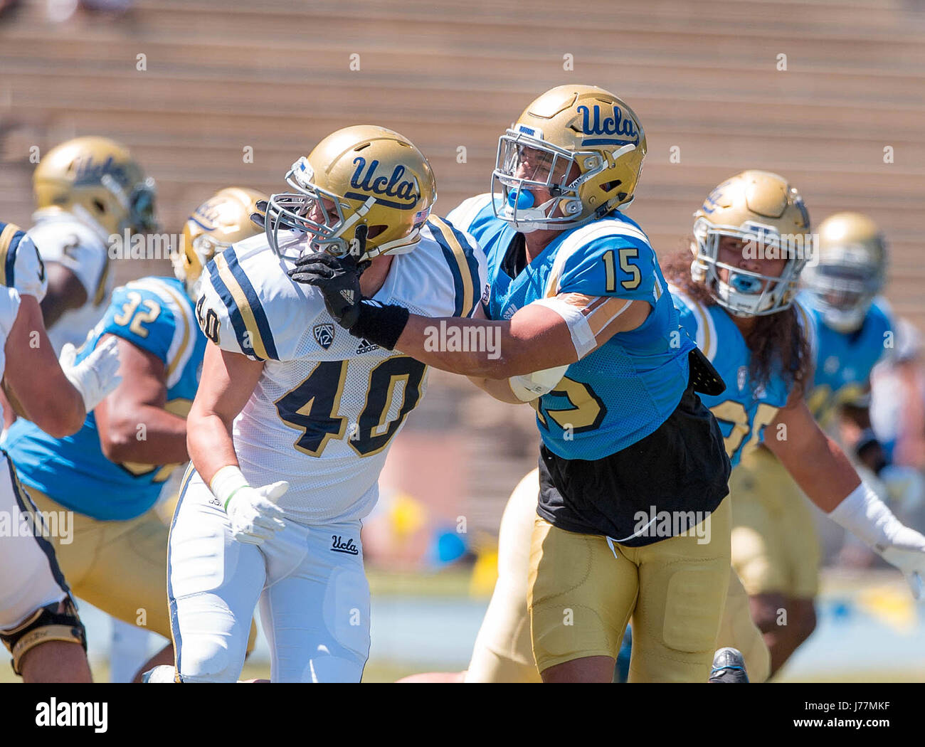 Los Angeles, CA, USA. 29th Apr, 2017. UCLA defensive lineman (15 ...