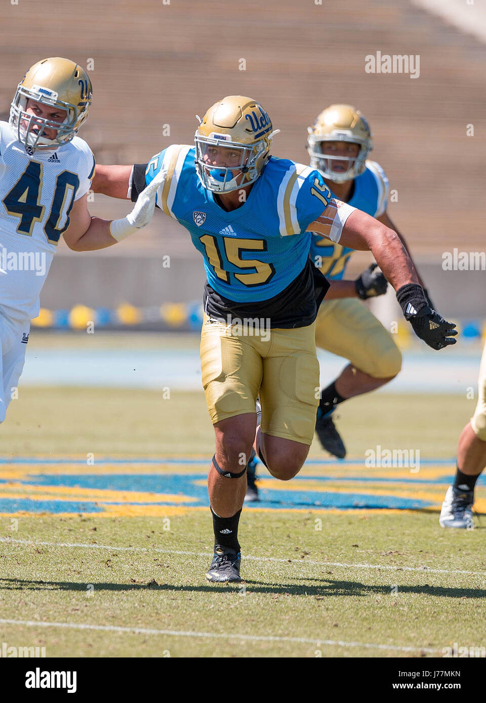 Los Angeles, CA, USA. 29th Apr, 2017. UCLA defensive lineman (15 ...