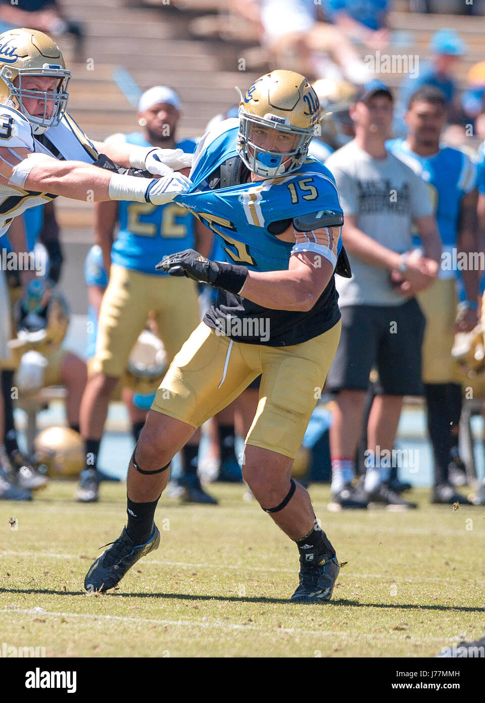 Los Angeles, CA, USA. 29th Apr, 2017. UCLA defensive lineman (15 ...