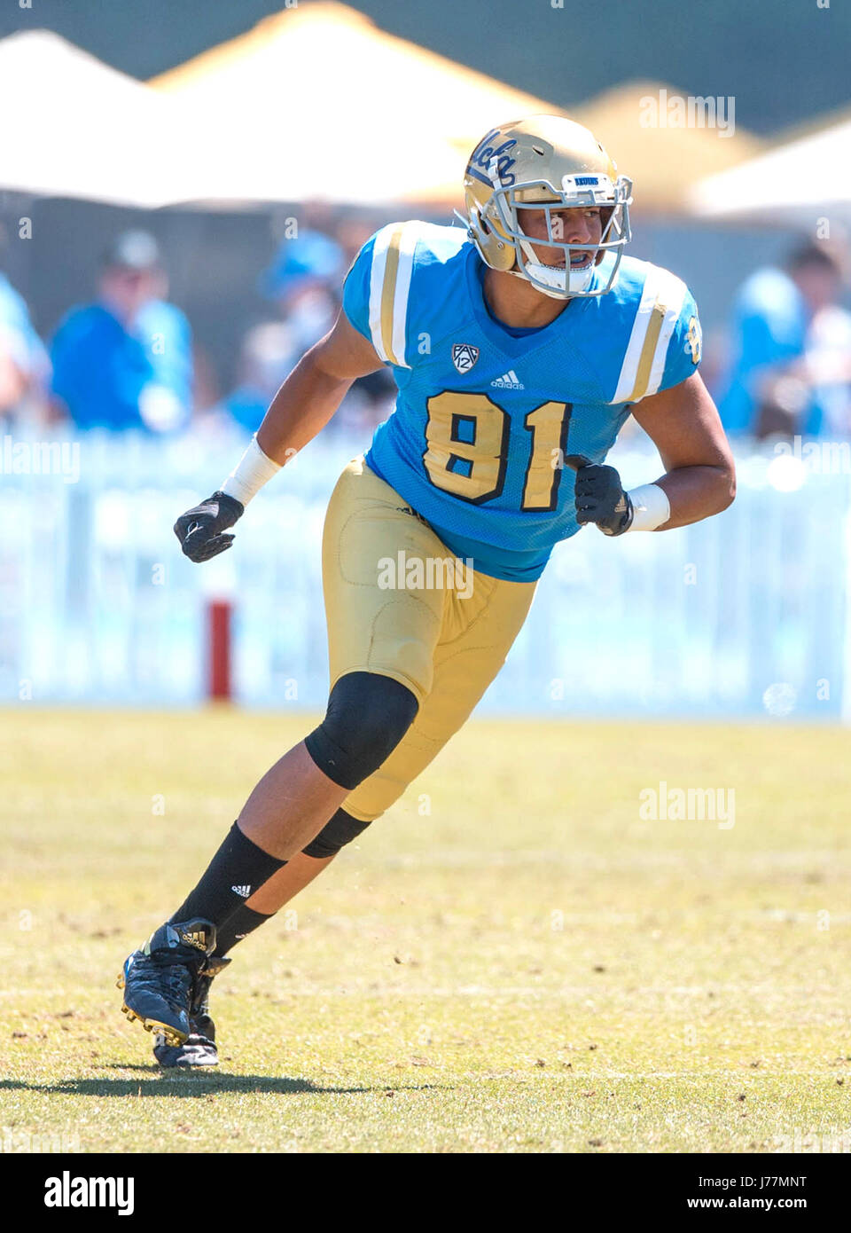 Los Angeles, CA, USA. 29th Apr, 2017. UCLA tight end (81) Caleb Wilson ...