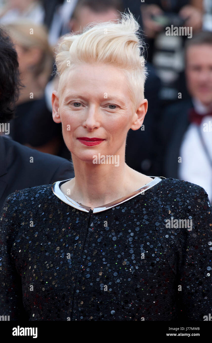Cannes, France. 23rd May, 2017. Tilda Swinton at the 70th Anniversary ...