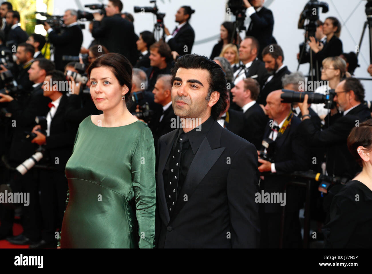 Cannes, France. 23rd May, 2017. Fatih Akin and Monique Akin attend the ...