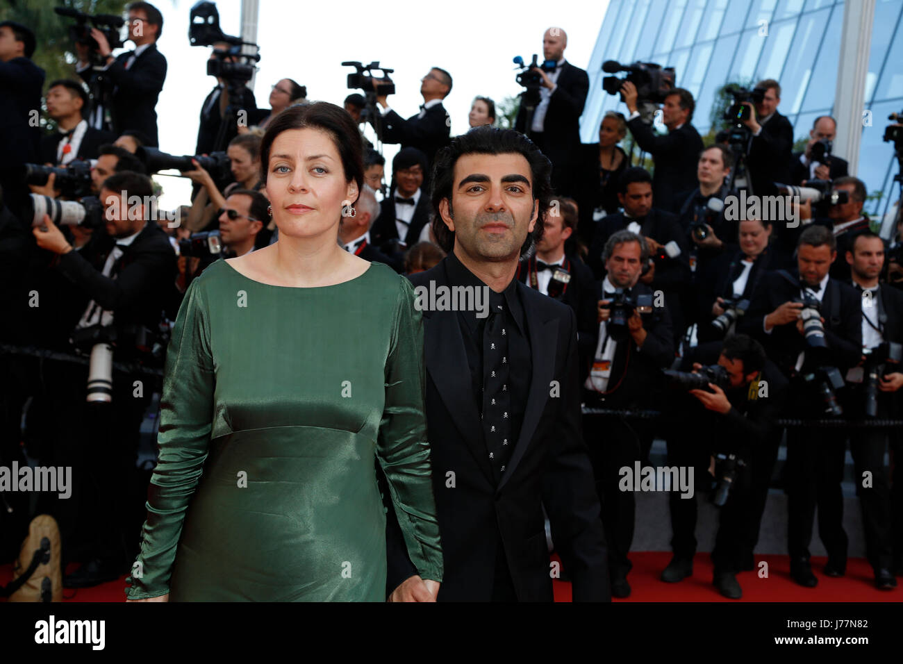Cannes, France. 23rd May, 2017. Fatih Akin and Monique Akin attend the ...