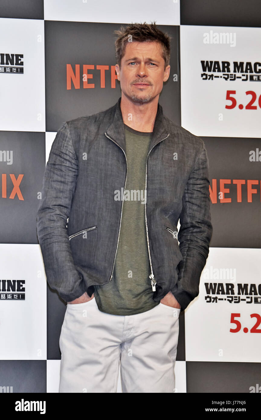 Brad Pitt attends the 'War Machine' press conference at the Ritz ...
