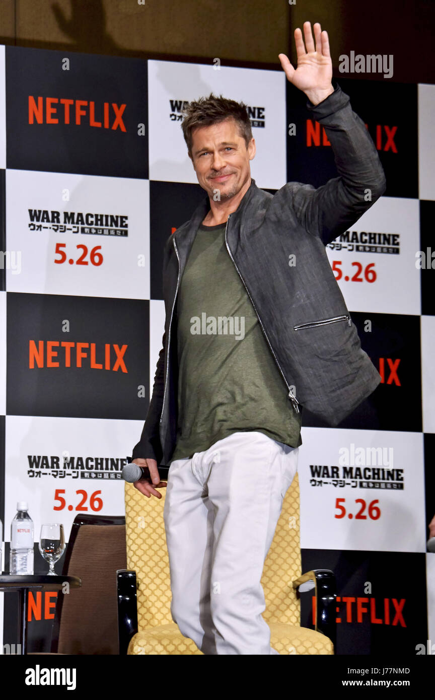 Brad Pitt attends the 'War Machine' press conference at the Ritz ...