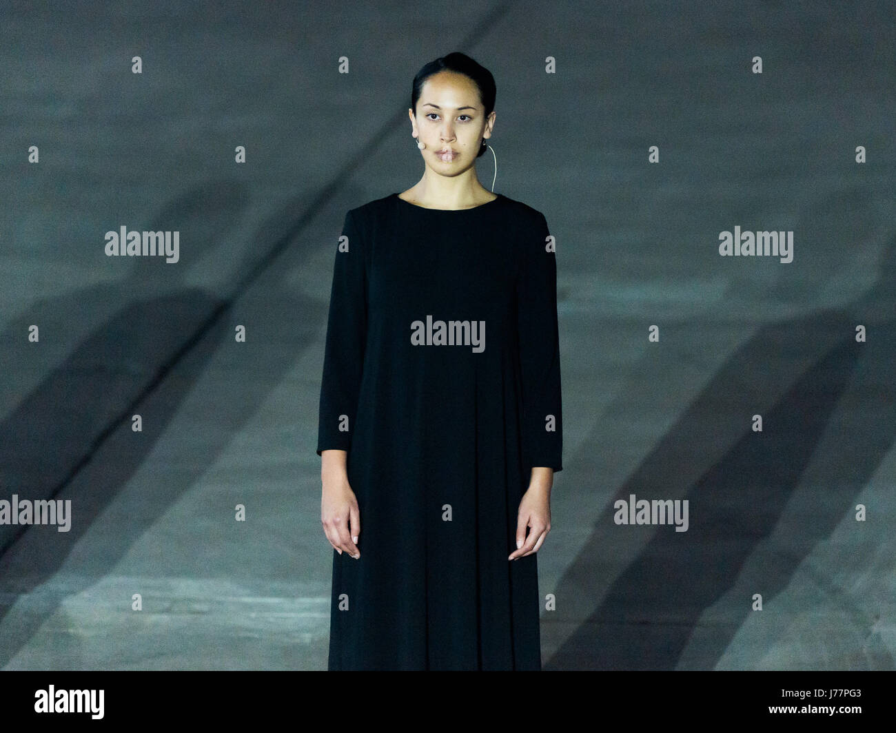 An actor on stage during a rehearsal of Lemi Ponifasio's Children of ...