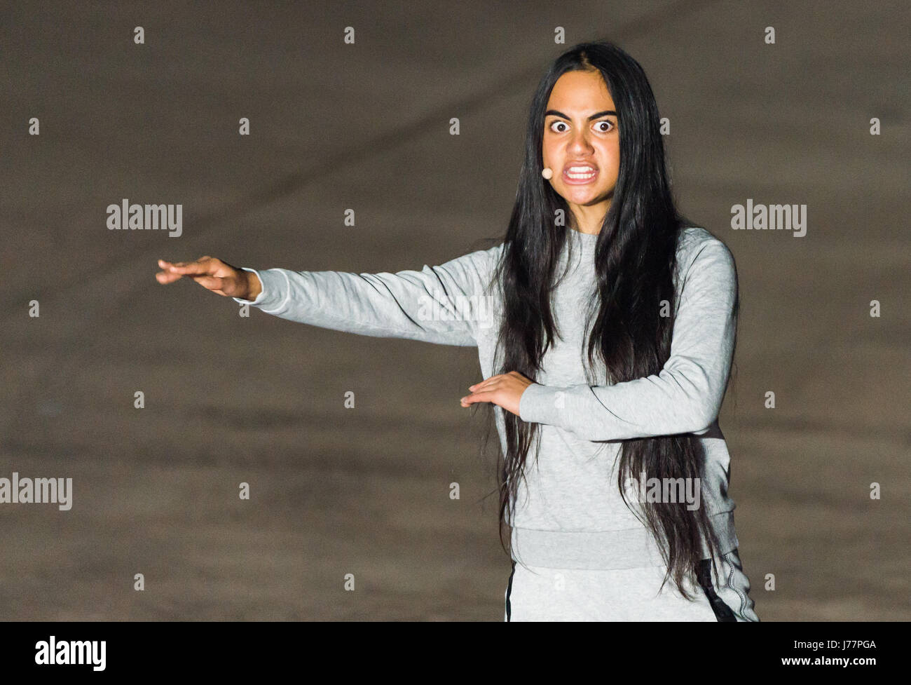 An actor on stage during a rehearsal of Lemi Ponifasio's Children of ...
