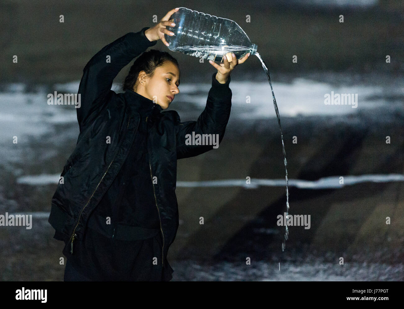 An actor on stage during a rehearsal of Lemi Ponifasio's Children of ...