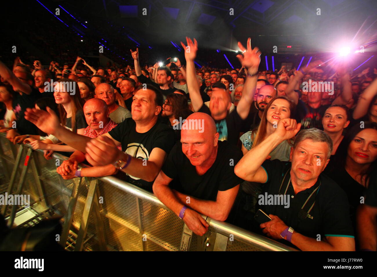 Lodz, Poland. 23rd May, 2017. Polish fans Deep Purple play a concert ...