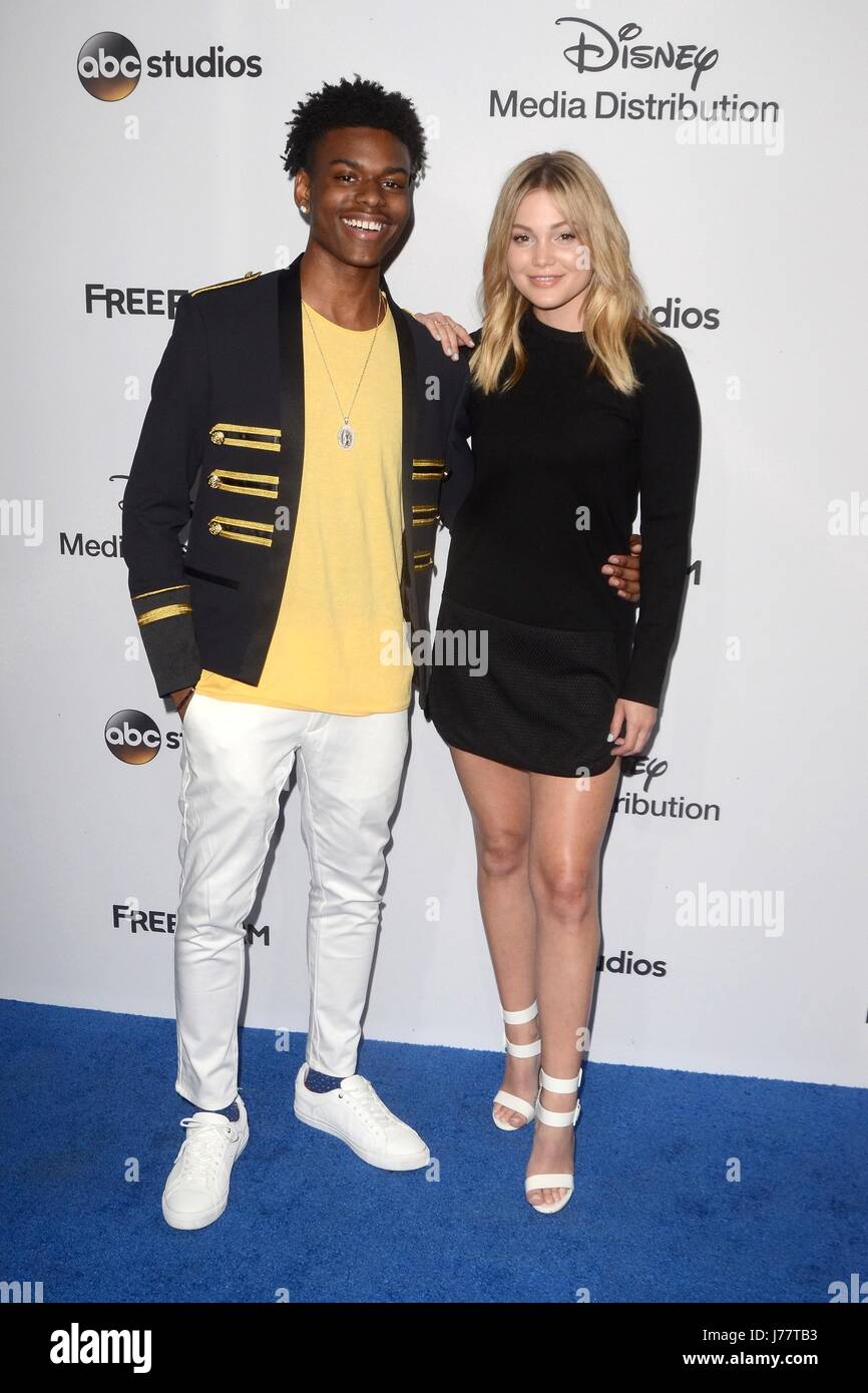 Aubrey Joseph, Olivia Holt at arrivals for 2017 ABC/Disney Media ...
