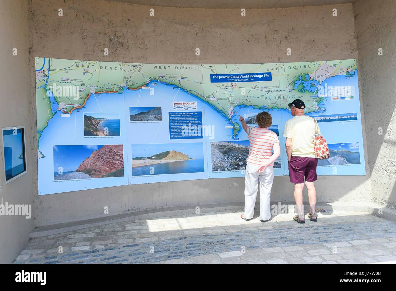 Jurassic coast map for dorset hi-res stock photography and images - Alamy