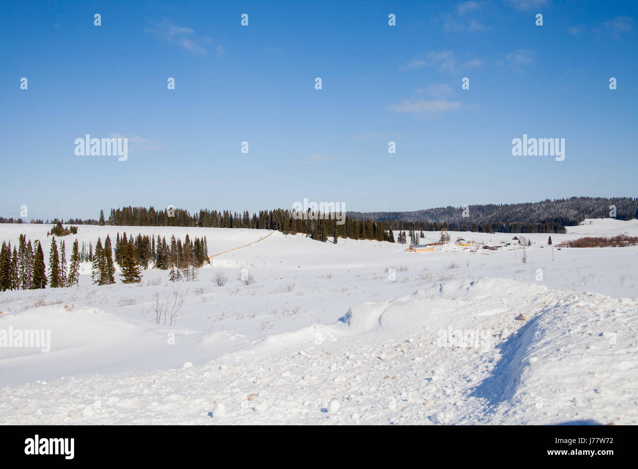 Winter Landscape in Perm Krai, Russia Stock Photo - Alamy