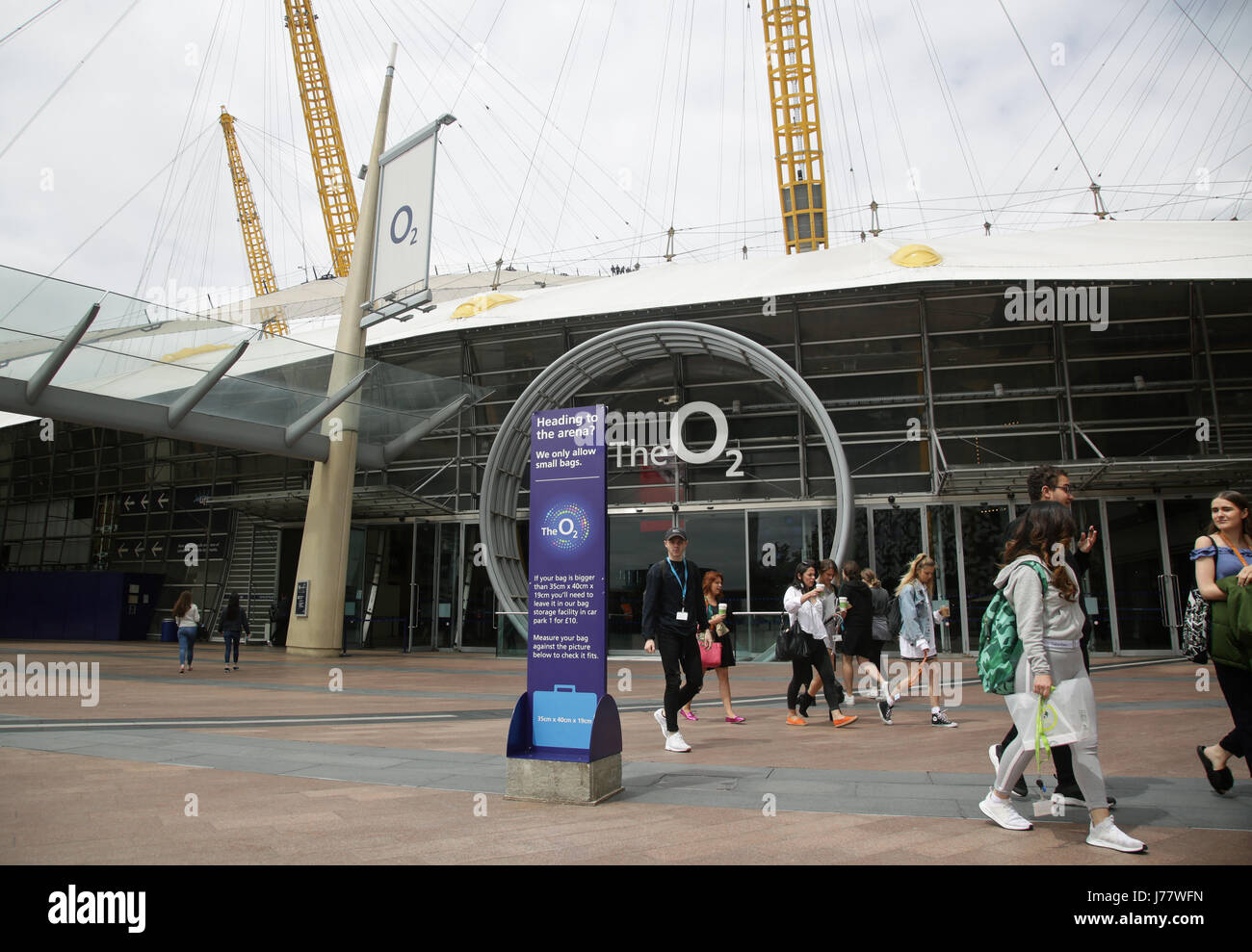 The O2 Arena in London, the morning after a suicide bomber killed 22 ...