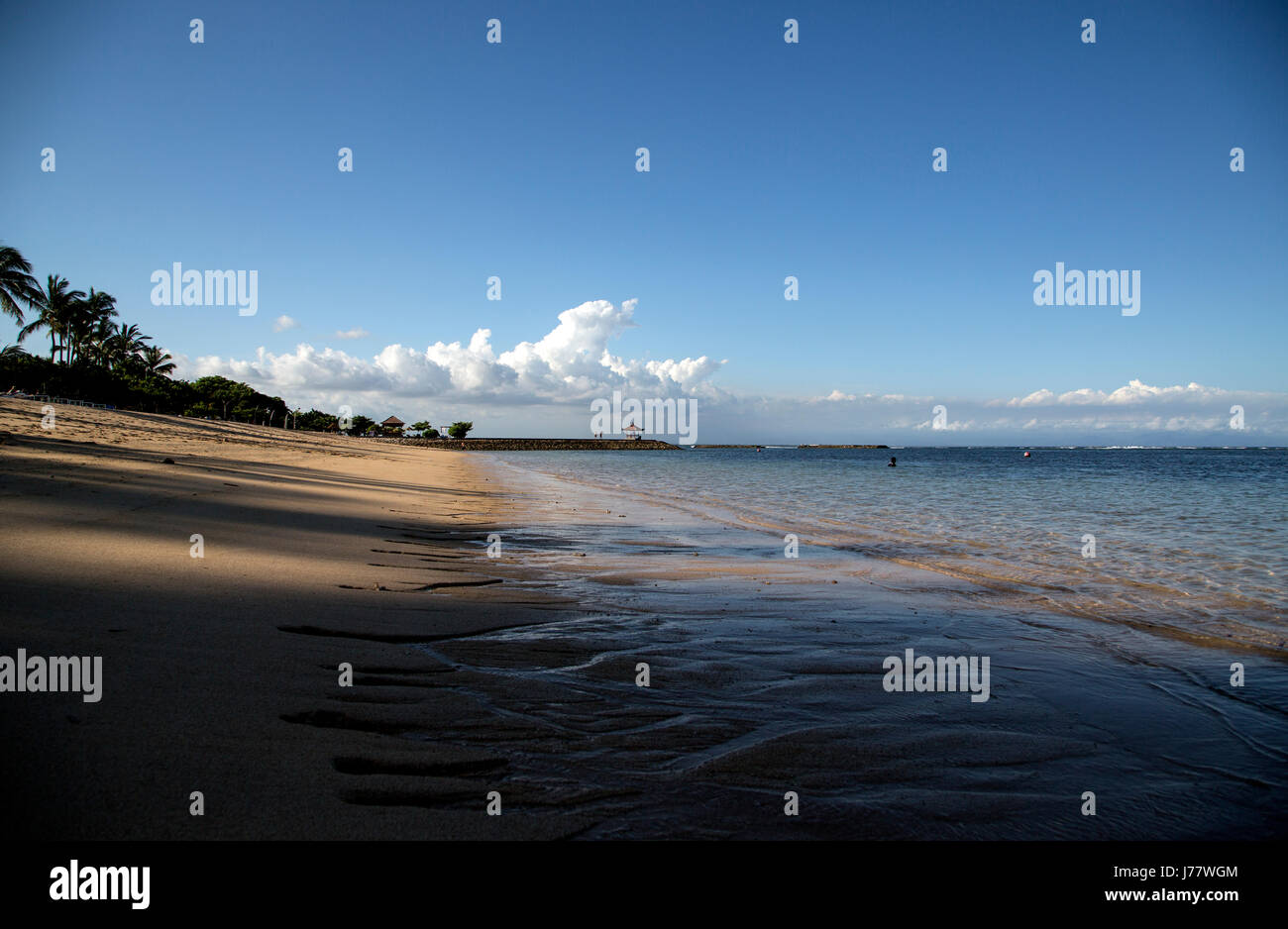 Beautiful White Sand Beach in Bali Stock Photo - Alamy