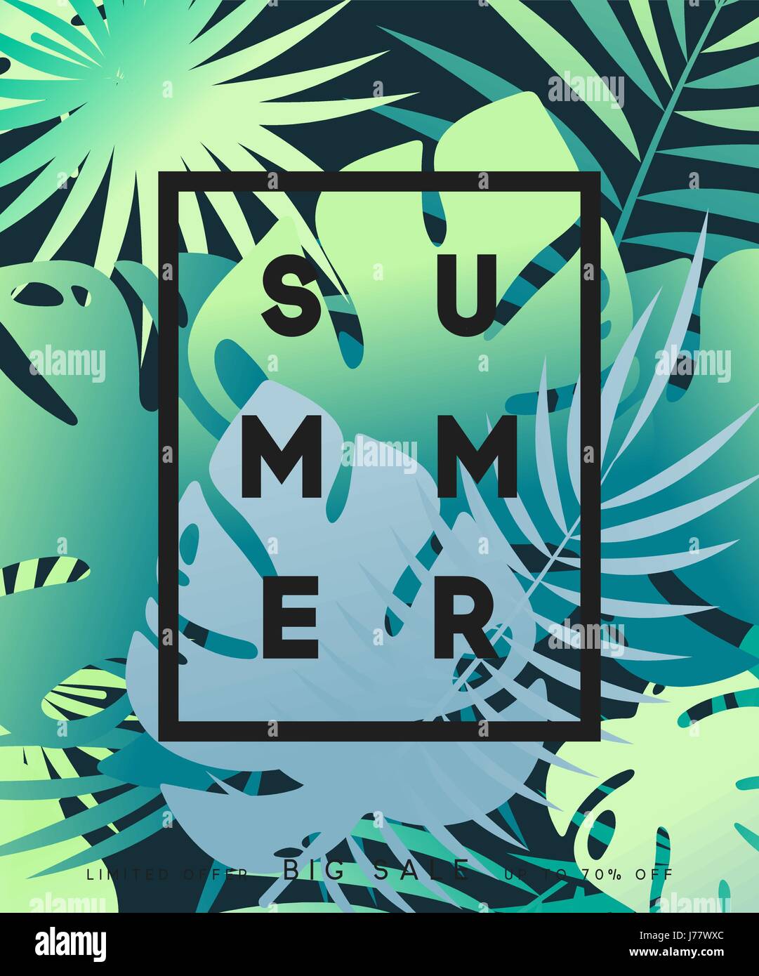 Summer banner tropical background Stock Vector Image & Art - Alamy