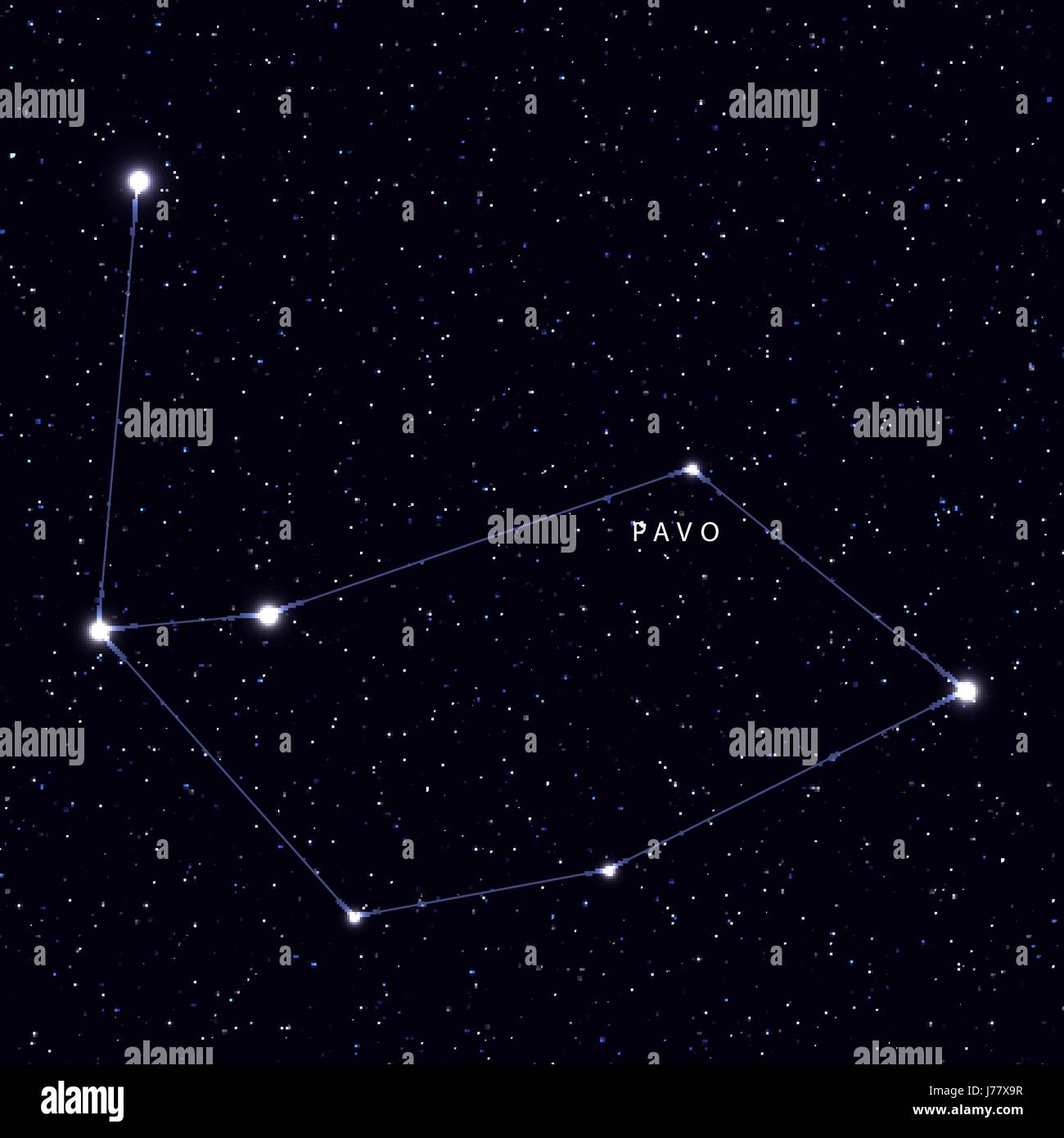 Pavo constellation space astronomy Stock Vector Images - Alamy