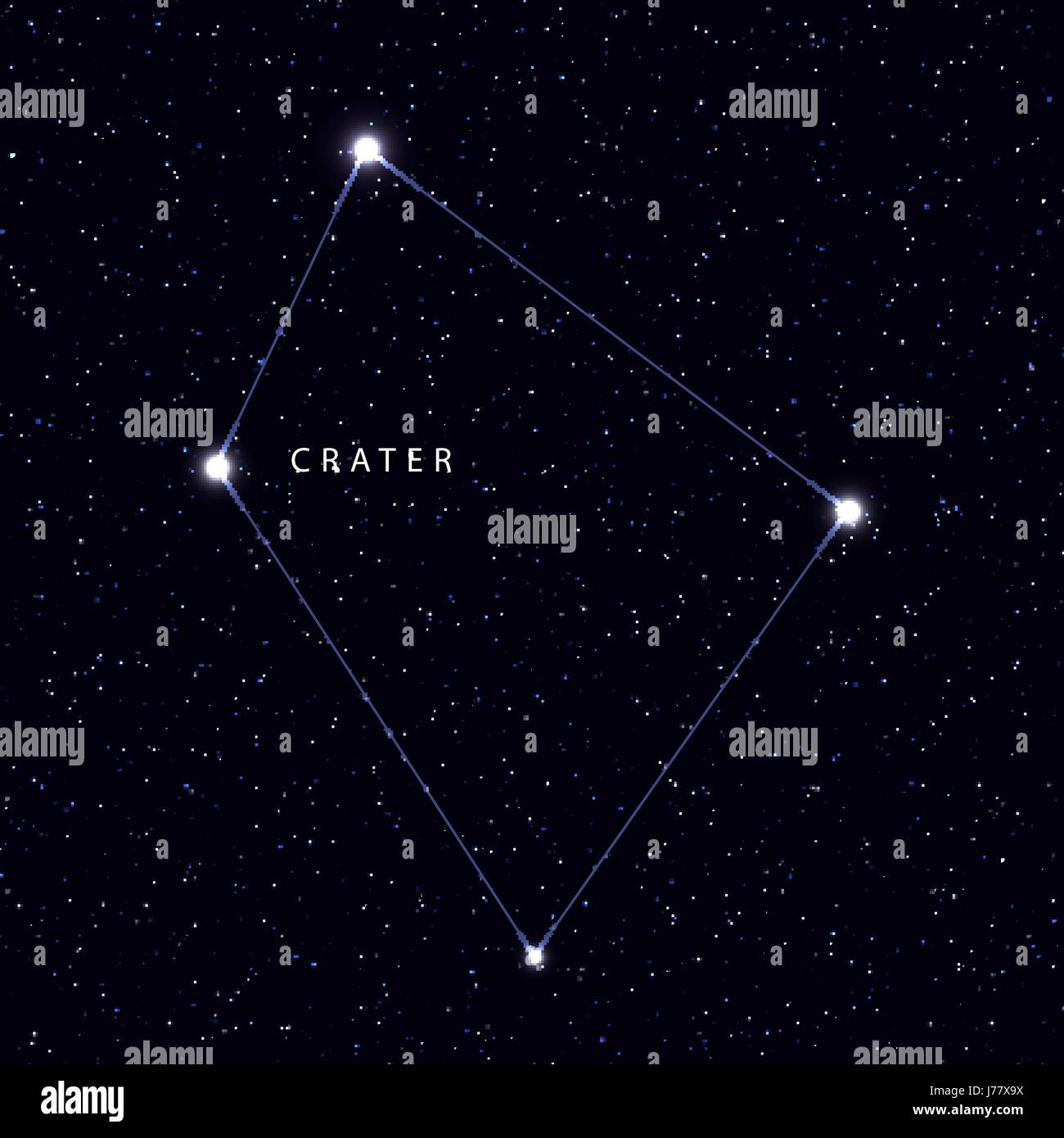 Sky Map with the name of the stars and constellations. Astronomical ...