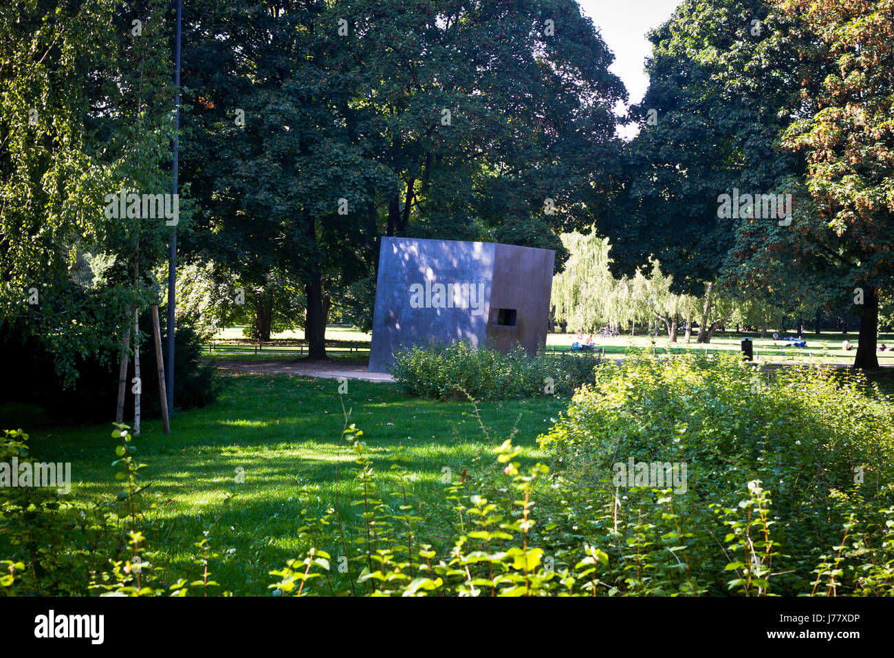 A decommissioned pill box in parkland in Berlin, Germany Stock Photo ...