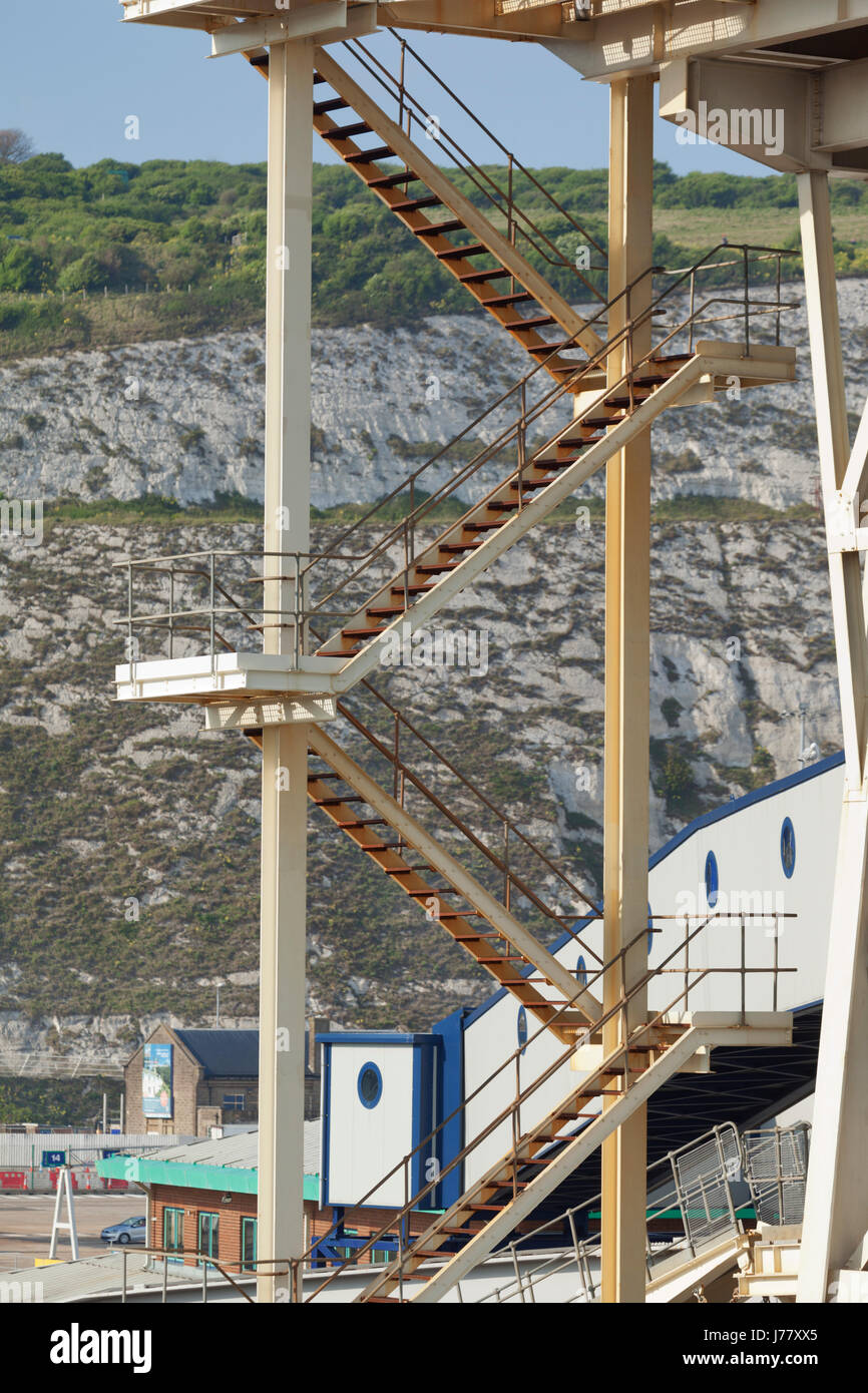 Steel Stairwell in Dover Harbour Stock Photo - Alamy