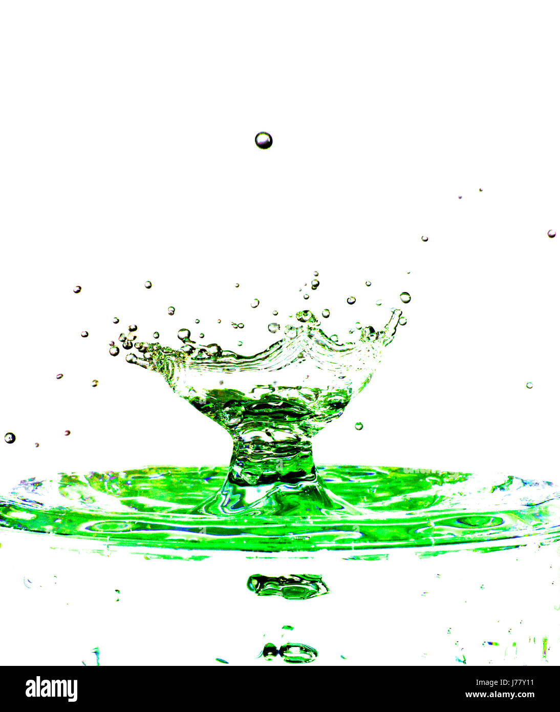 Colorful liquid splash isolated on white background closeup Stock Photo ...