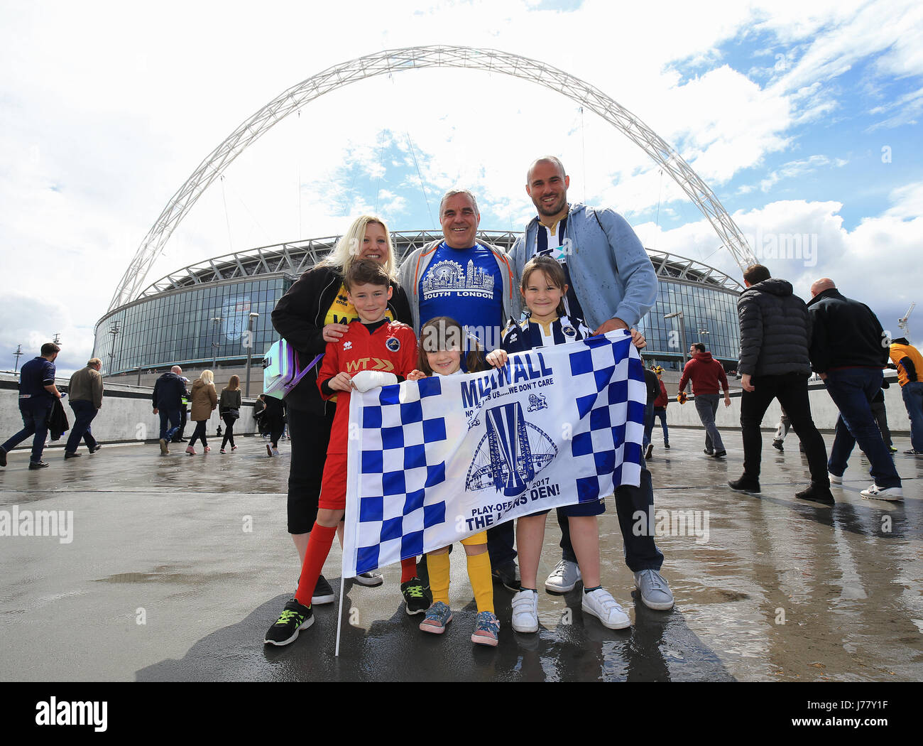 Millwall fans outside stadium hi-res stock photography and images - Alamy